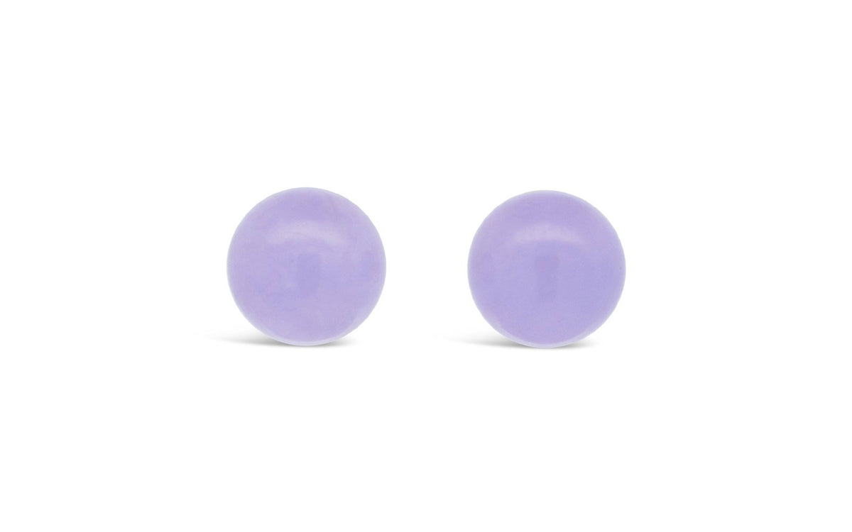 Natural Lavender Jade Studs – Alberta Diamond Exchange